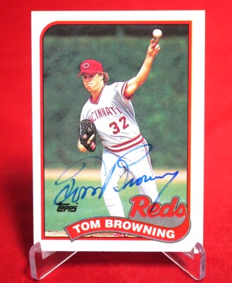 Tom Browning On Card Auto Autographed Topps 1989 Baseball Card #234 | eBay