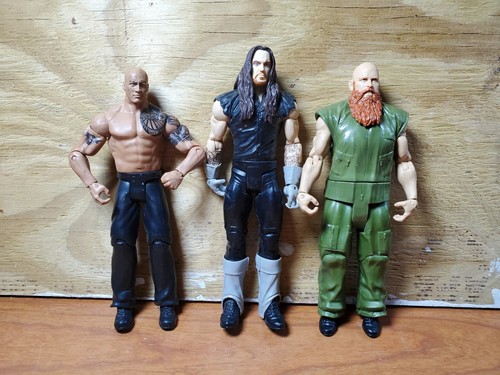 WWE MATTEL BASIC SERIES 3 Action Figures The Rock Undertaker Eric Rowan ...