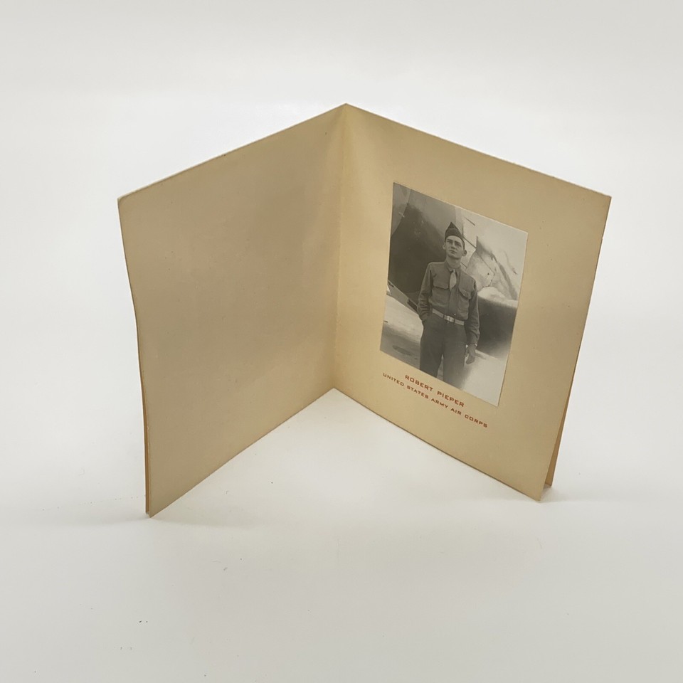WW2 Christmas Card Folded Paper With Real Photo Robert Pieper US Army ...