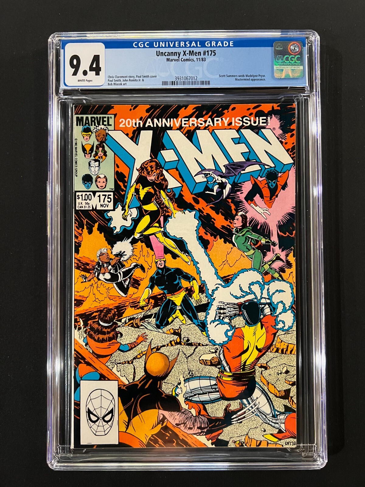 Uncanny X-Men #175 CGC 9.4 (1983) - Scott Summers weds Madelyne Pryor ...
