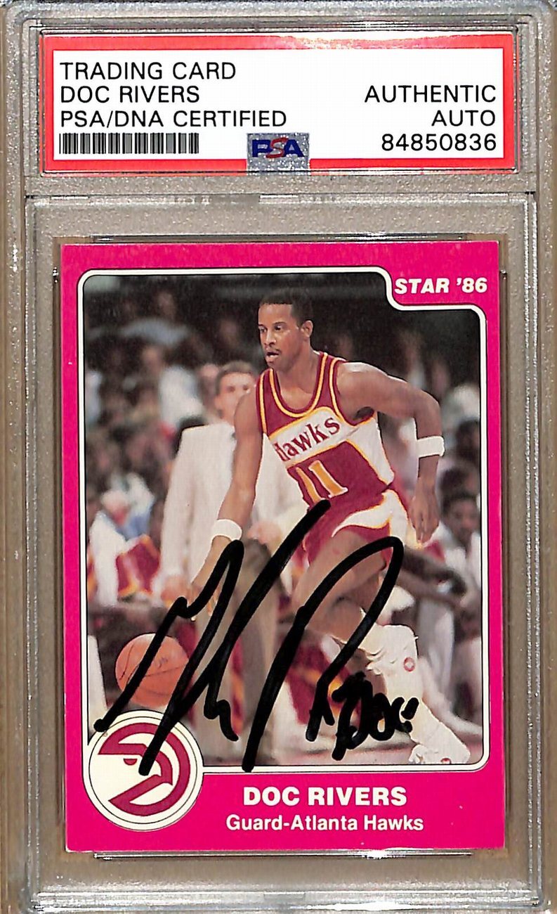 1985-86 Star Company #47 Doc Rivers Hawks Signed/Auto Card PSA/DNA ...