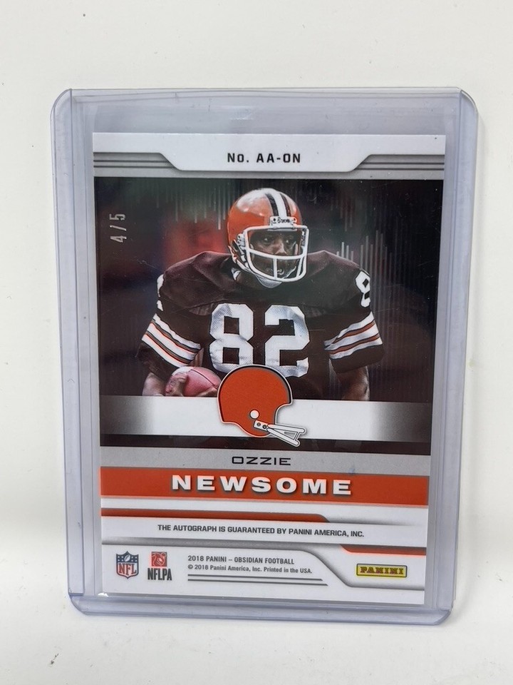 2018 PANINI OBSIDIAN OZZIE NEWSOME AURORA AUTOGRAPH 4/5 | eBay