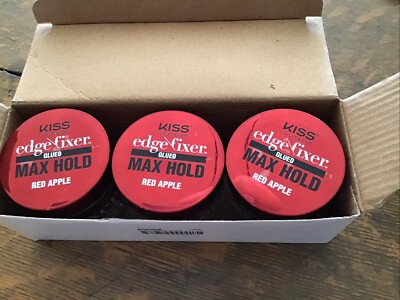 3 Kiss Edge Fixer 24 Hour Maximum Hold Edge Wax No Flaking Biotin B7 ...