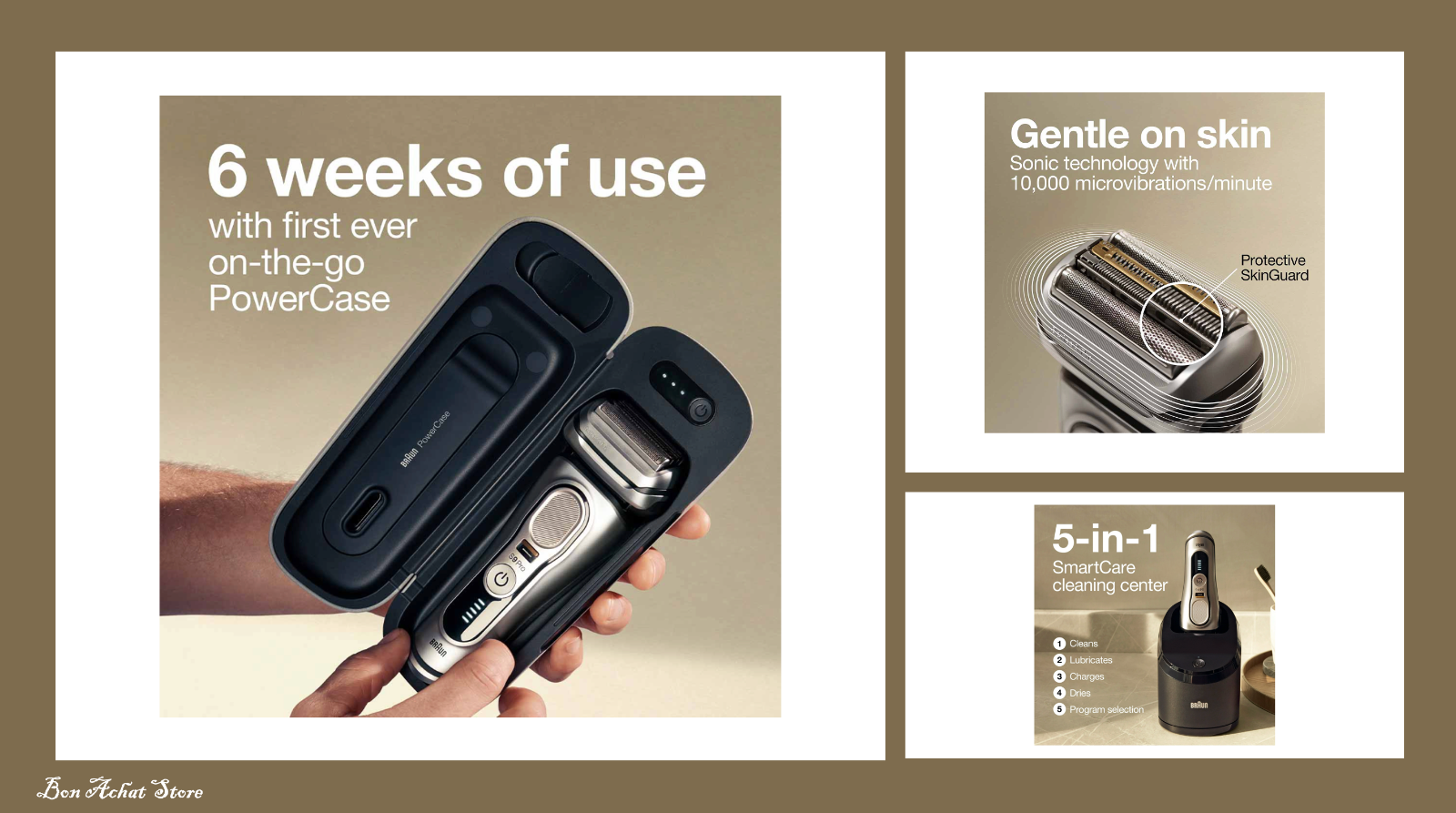 Braun Series 9 Pro Electric Shaver with PowerCase - Black/Silver ...