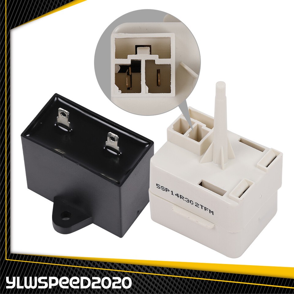 2X Refrigerator Compressor Start Relay&Capacitor For Kenmore Whirlpool ...