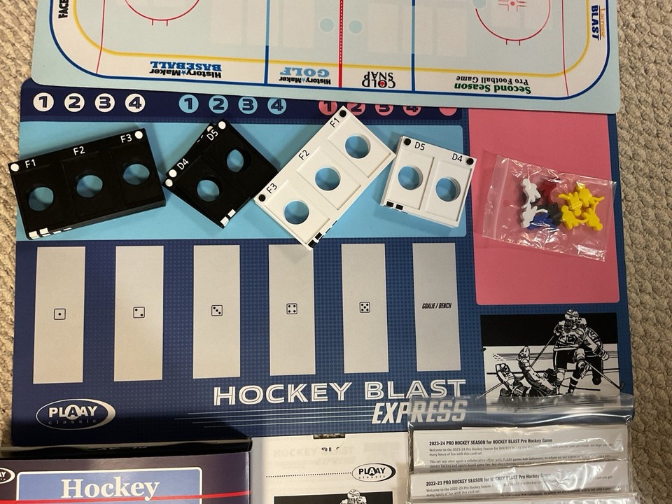 Hockey Blast & Hockey Blast Express Games + 2 Mats + Trays + 4 Sets! | eBay