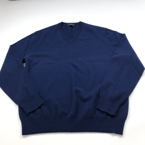 Brooks Brothers 346 100% Pure Cashmere XL Pullover V-Neck Sweater Blue ...