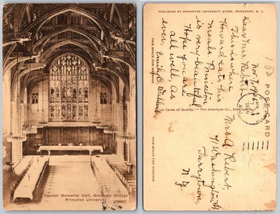 Procter Memorial Hall Princeton NJ Postcard. | eBay