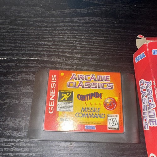 Arcade Classics (Sega Genesis, 1996) Missile Command Centipede Pong ...