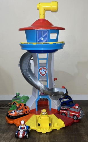 Paw Patrol My Size Lookout Tower + 7 Vehicles + 7 Figures (FULL SET) | eBay