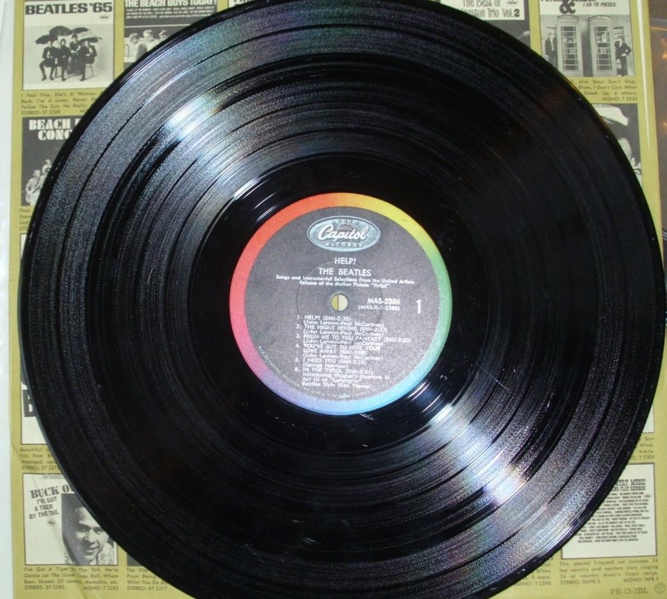 The Beatles Help! - Mono LP Vinyl - Capitol MAS 2386 Orig Inner Sleeve ...