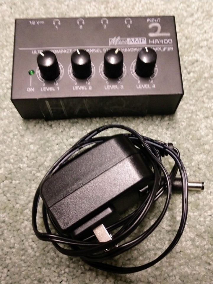 TWO used Behringer Micro AMP HA400 Ultra Compact 4 Channel Stereo ...