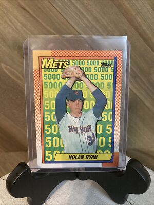 1990 Topps Nolan Ryan #2 5000 Strikeouts Baseball Card New York Mets ...