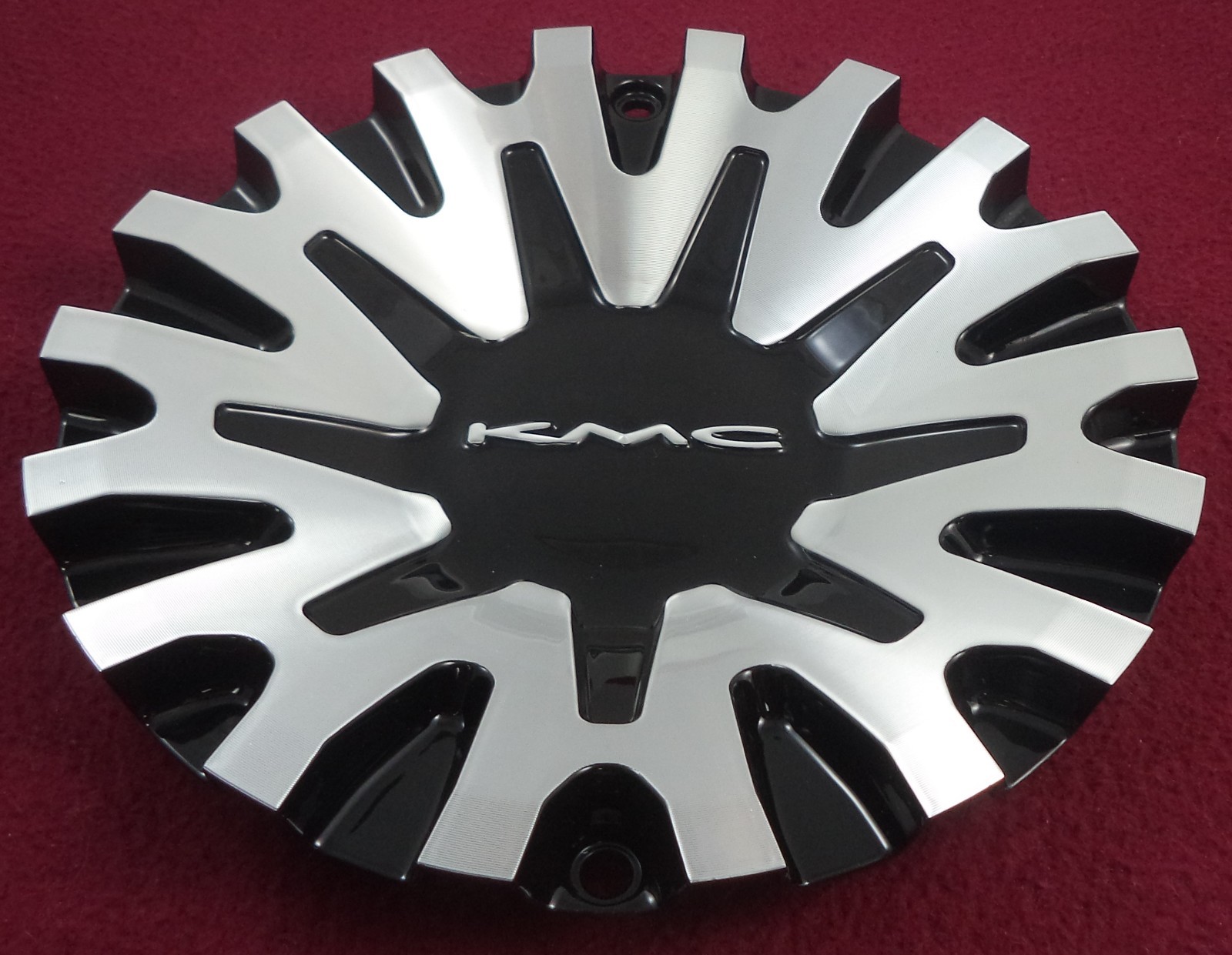 KMC Wheels Silver / Gloss Black Custom Wheel Center Cap # SC-191B ...