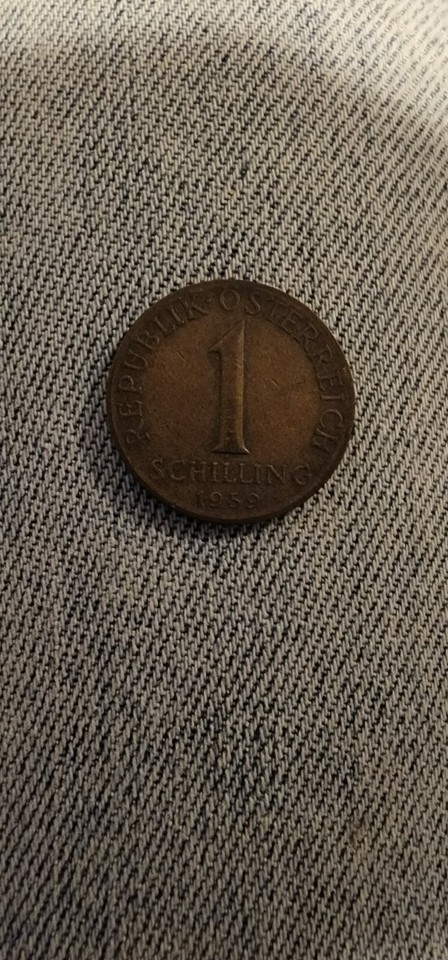 Austria 1959 - 1 Schilling, Pre-Euro Coin - Edelweiss flower, Near Mint ...