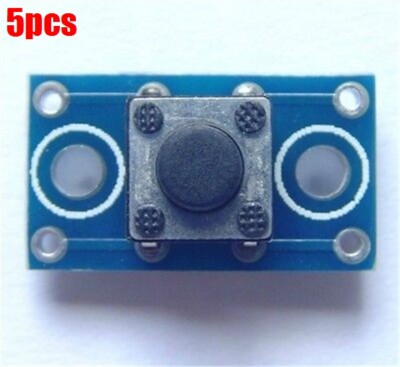 5Pcs 6X6X5MM Pcb Push Button Tactile Tact Switch Module Pcb Size 16X9MM ...