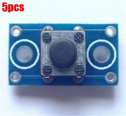 5Pcs 6X6X5MM Pcb Push Button Tactile Tact Switch Module Pcb Size 16X9MM ...