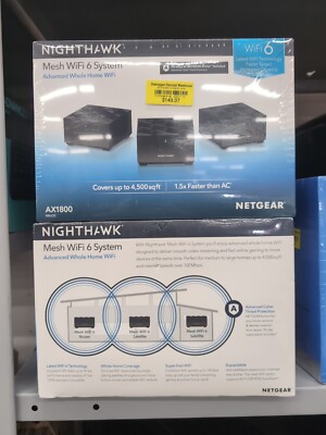 NETGEAR Nighthawk AX1800 Mesh WiFi 6 System with Router + 2 Satellite ...