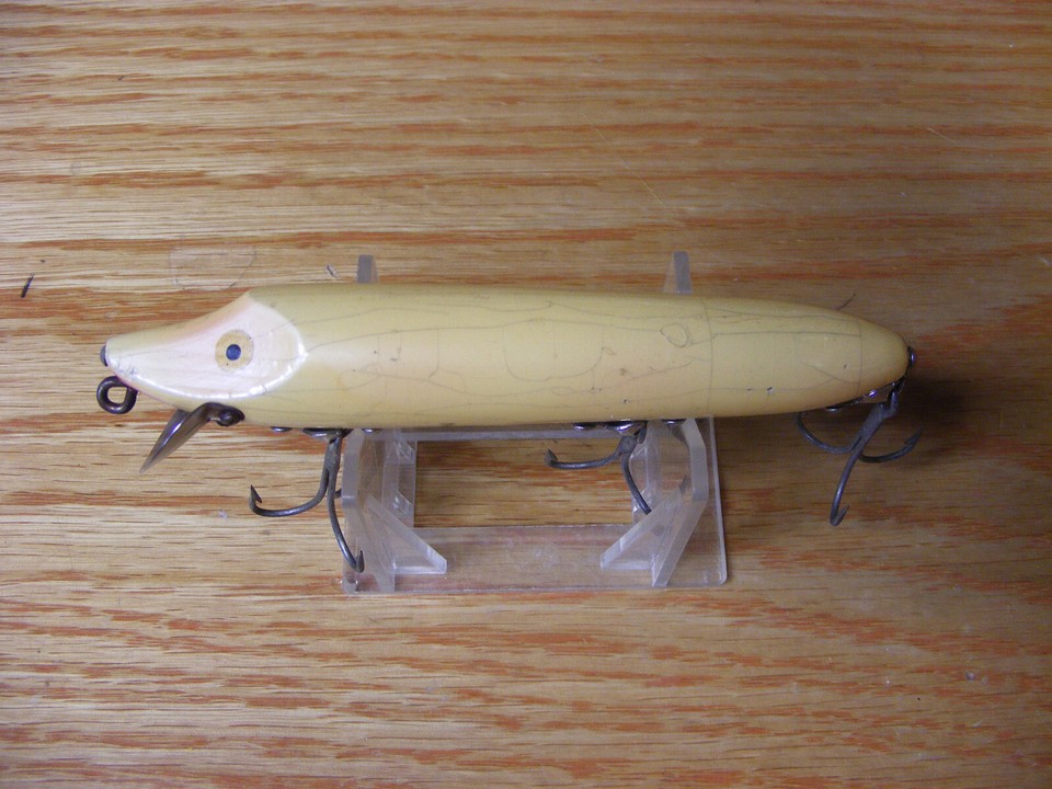 Beautiful Vintage Original Wooden Heddon Vamp in Pearl Color | eBay