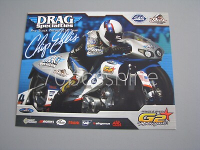 CHIP ELLIS DRAG SPECIALTIES PRO STOCK MOTORCYCLE 8x10 NHRA DRAG RACING ...