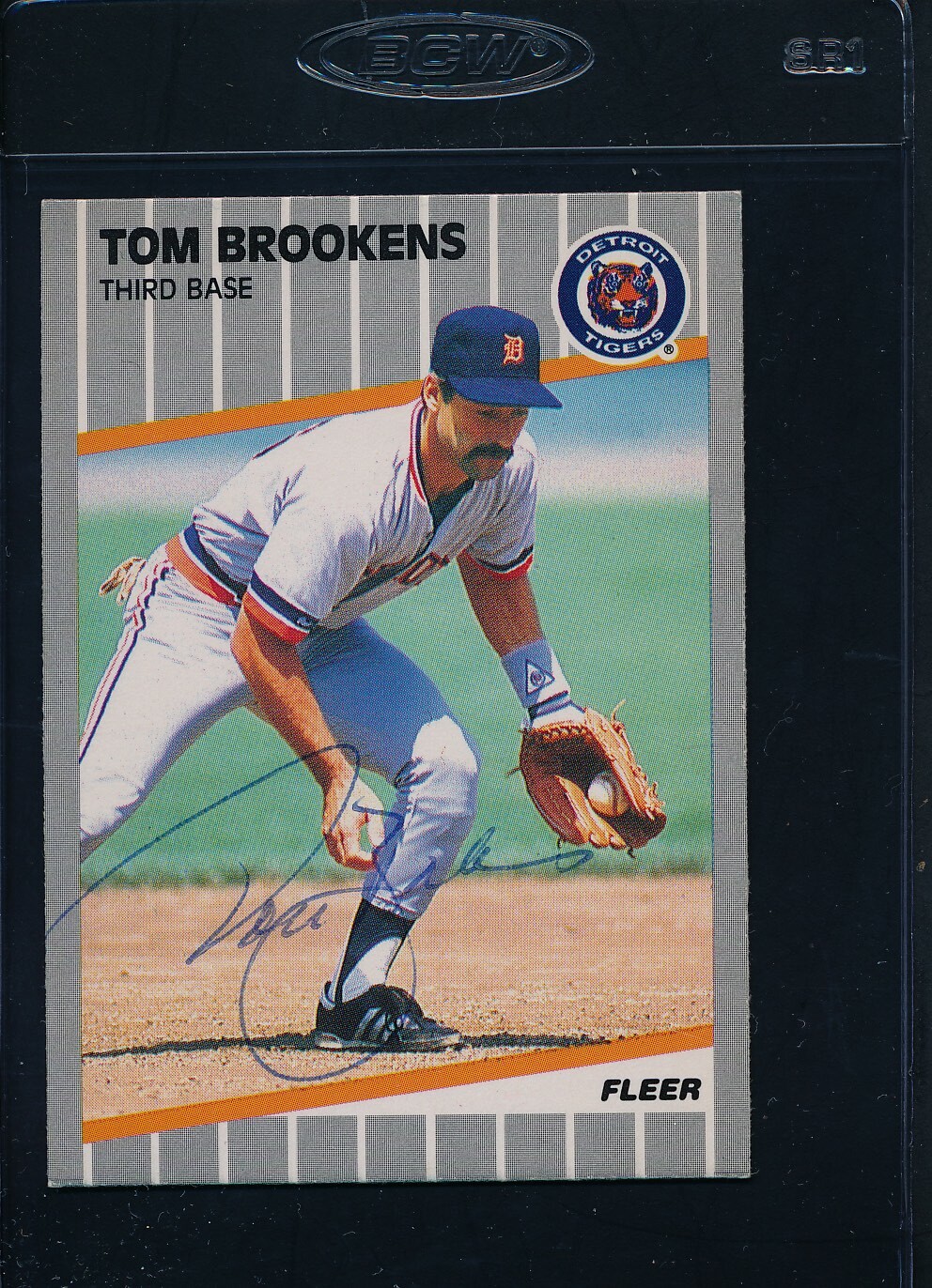 1989 Fleer #130 Tom Brookens Tigers Signed Auto *43241 | eBay