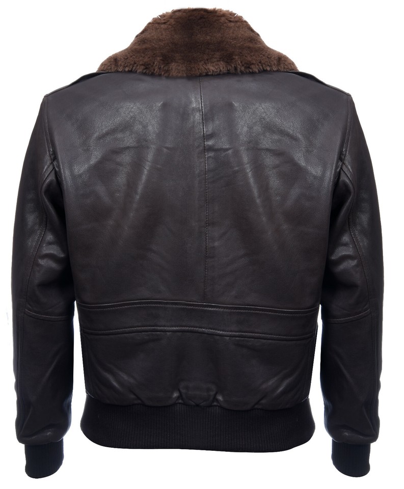 Men's Air Force A2 USAF Brown Pilot Aviator Real Leather Flight Bomber ...