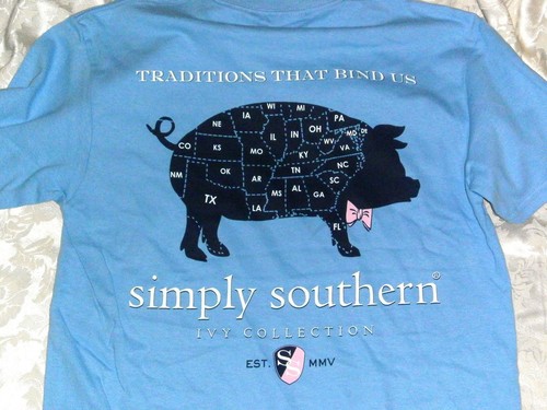 NWT SIMPLY SOUTHERN "Traditions That Bind Us" S Mom BBQ PIG | eBay