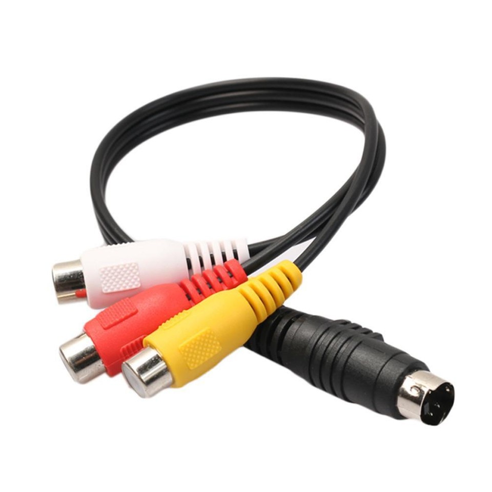4 Pin S-Video To 3 RCA Female Audio Cable 28 Cm/11 Inch for Computer ...