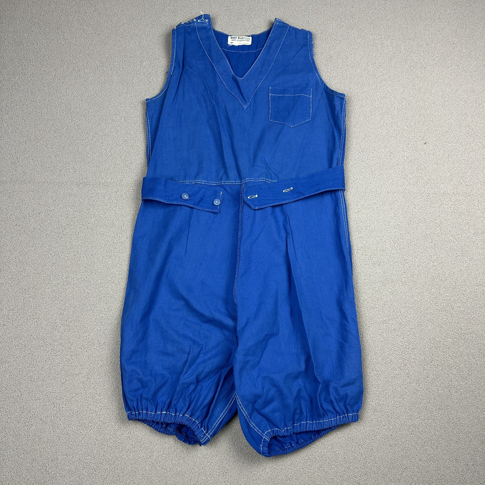 Vintage Sally Togs Gym Uniform Suit Blue Romper 30s-5… - Gem
