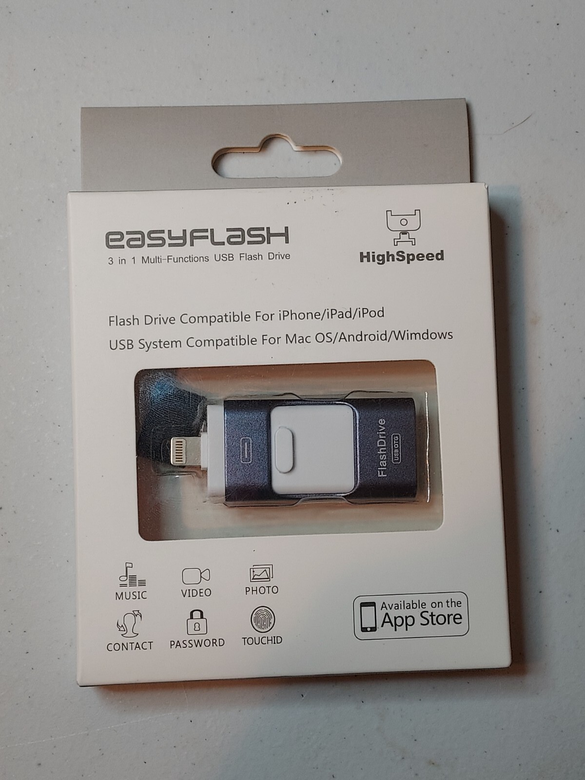 Easyflash 3 in 1 Multi-Function 128GB USB Flashdrive for iPhone/iPad ...