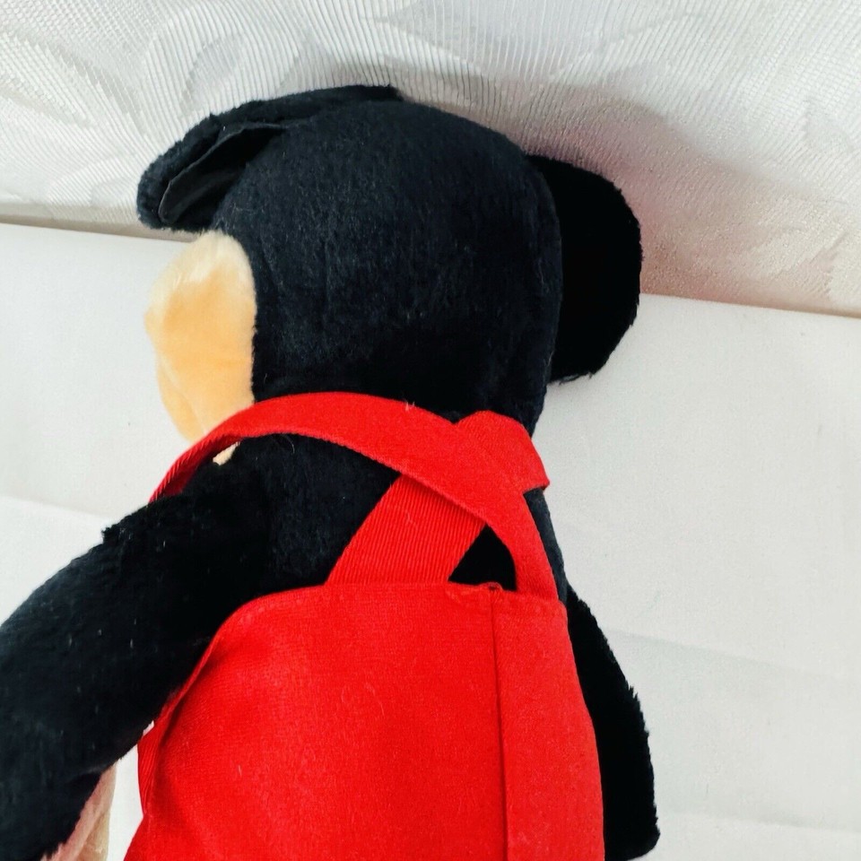 Applause Mickey Mouse Plush Bow Tie Red Overall 17" Stuffed Toy Disney ...