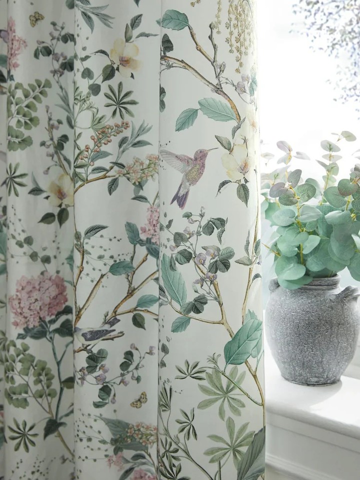 Natural Next Reflections Floral pencil Blackout/Thermal Curtains W117 ...