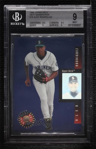 1994 Upper Deck Next Generation Alex Rodriguez #16 BGS 9 MINT Rookie RC ...