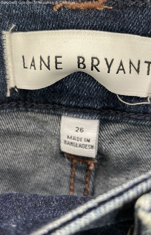 Lane Bryant Womens Jeans Blue Solid Skinny Style Y6237 Plus Size 26 NWT ...