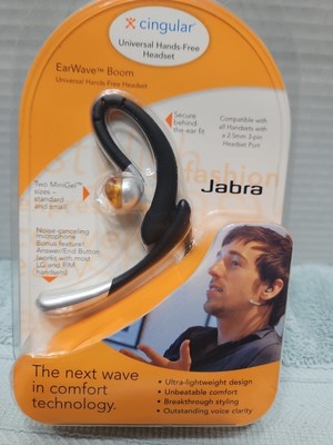 Cingular Wireless Jabra Earwave Boom Headset 2.5 mm 3 Pin Jack For Cell ...