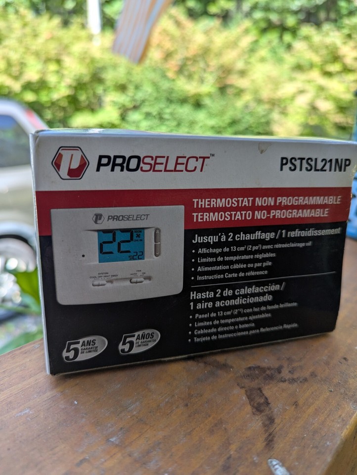 ProSelect 1H/1C Stage Non Programmable Thermostat - PSTSL11NP | eBay