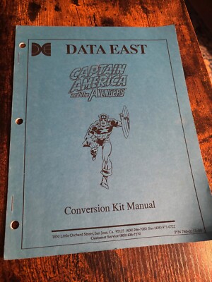 Captain America W/ The Avengers Conversion Kit Arcade Manual | eBay