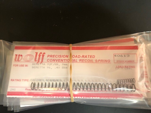 Wolff Beretta 92 Fs/b 9mm Replacement Recoil Spring M9 13 Pound ...