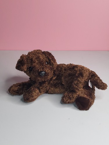 TY Nuzzle Plush Dark Brown Puppy Dog 12" Chocolate Lab Stuffed Animal ...