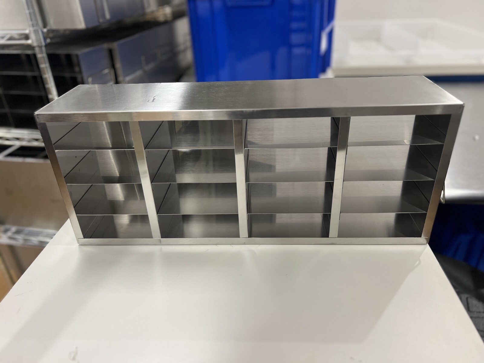 Stainless Steel Laboratory Freezer Rack for 2" Cryo Boxes, 4 deep x 4 ...