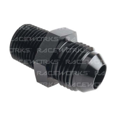Raceworks An-8 Male Flare To Npt 3/8" Straight | eBay Australia