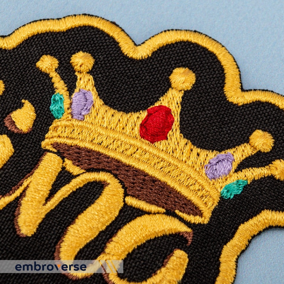 King Patch - Embroidered Gold Crown - Iron On Cool Patches - Size: 3.8 ...