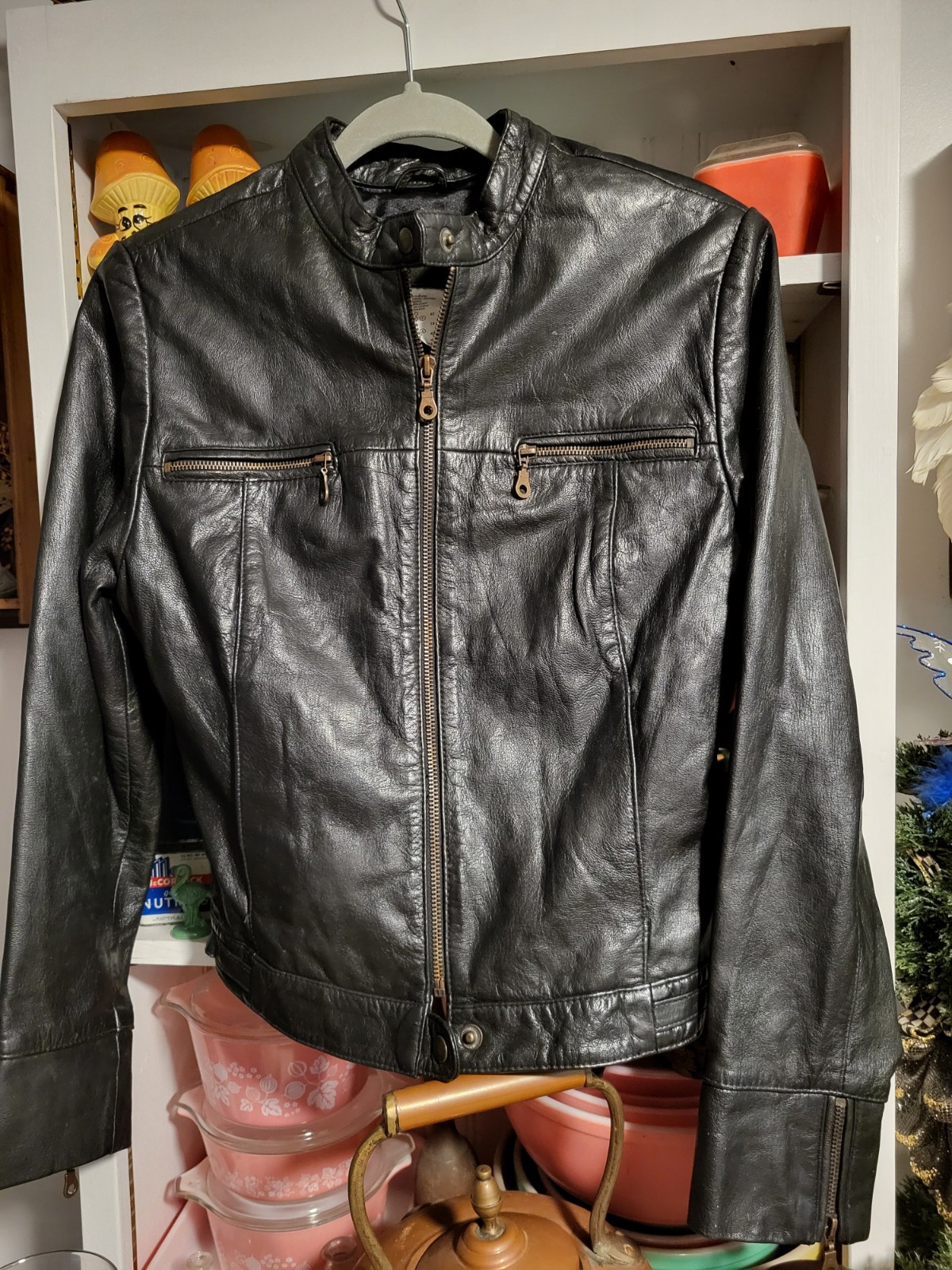 Goat Skin Black Leather Jacket Moto Soft And Supple W… - Gem