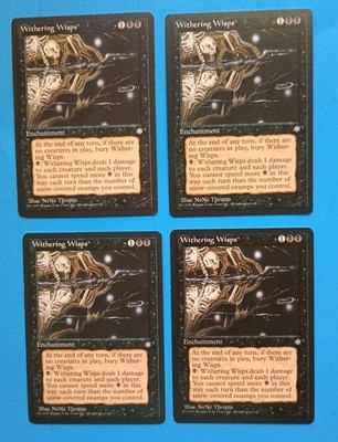 Magic the Gathering MTG Ice Age WITHERING WISPS X 4 LP/EX U 1995! | eBay