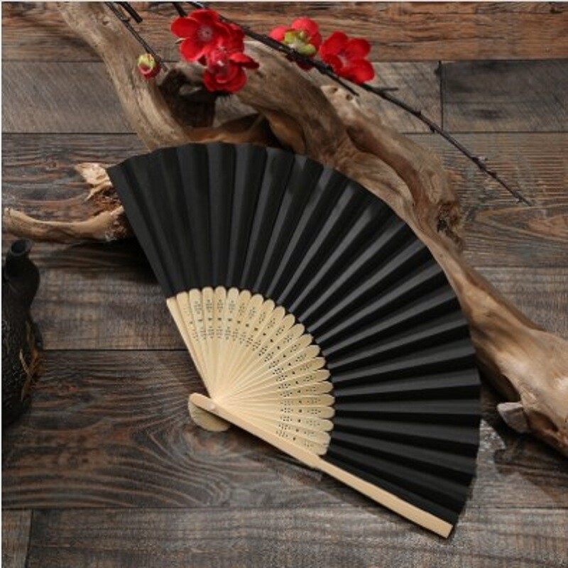 Hand Fan Pocket Folding Fan DIY Bamboo Paper Fan for Wedding Party ...