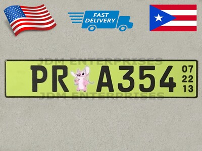 EURO LICENSE PLATE EMBOSSED GREEN BACKGROUND & BLACK COLOR NUMBERS ...