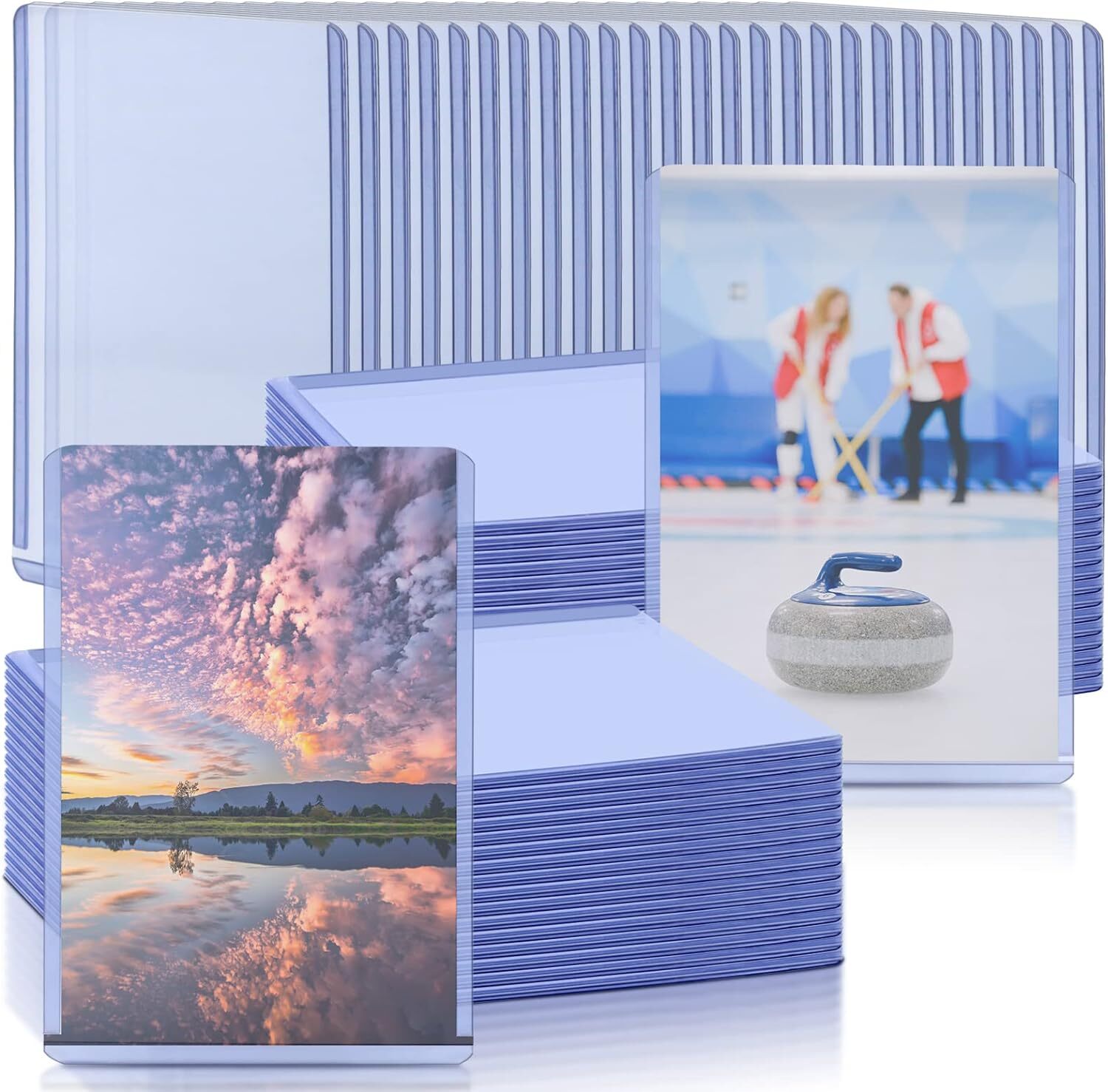 50 Pack 4" X 6" Hard Plastic Card Sleeves Waterproof Postcard Photo ...