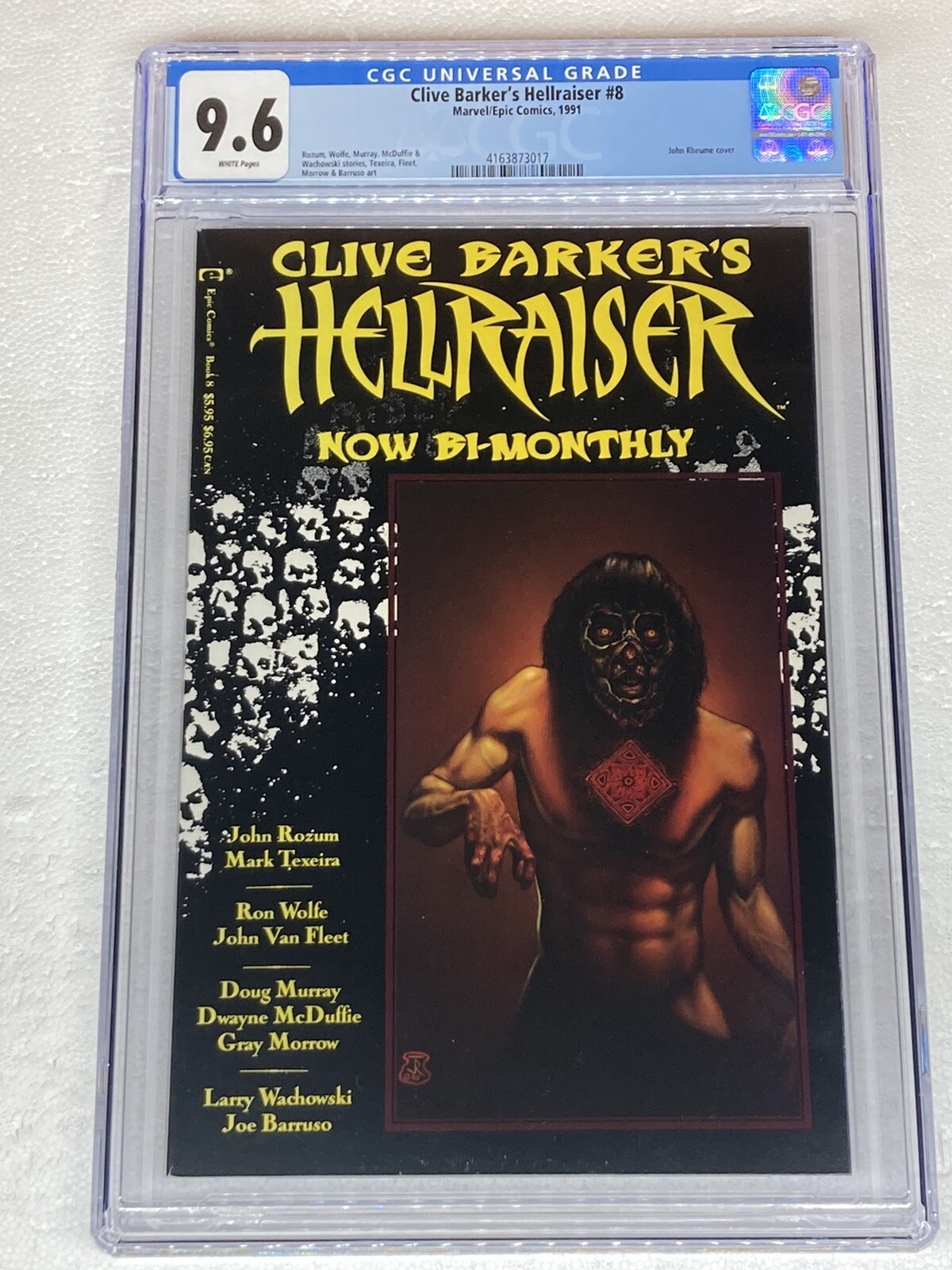 1991 Clive Barker's Hellraiser #8 CGC 9.6 NM+ Rheume Cover Epic Marvel ...