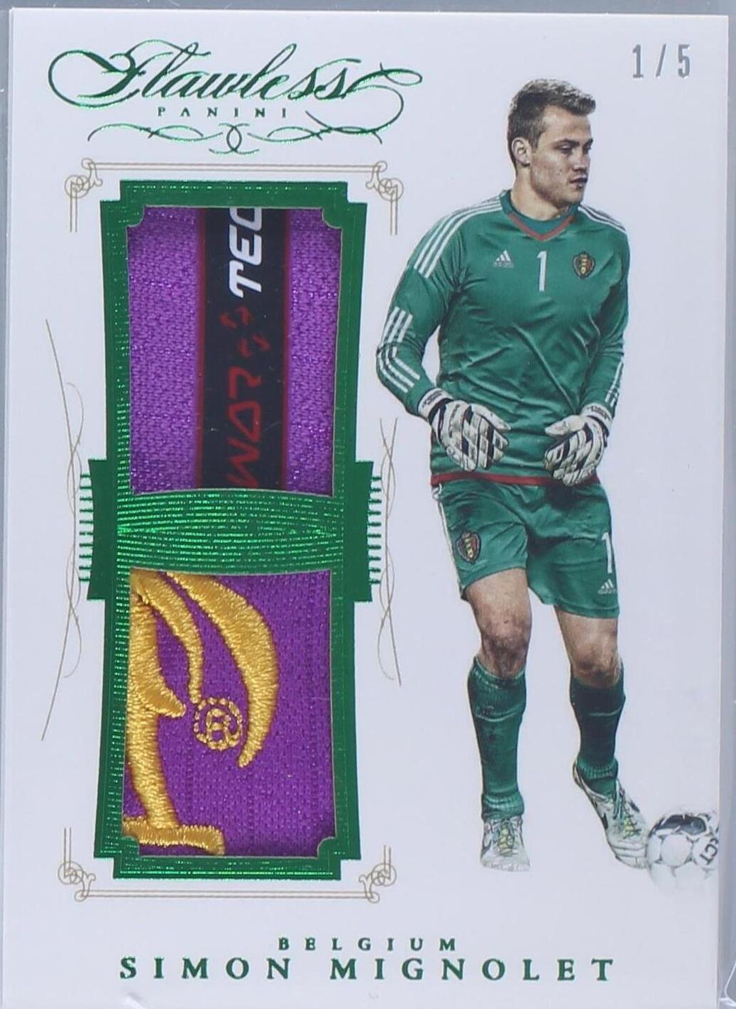 2015-16 Panini Flawless - Dual Patches Simon Mignolet #DP-SM Emerald /5 (MEM) for sale online | eBay