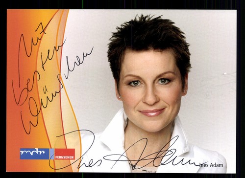 Ines Adam MDR Autogrammkarte Original Signiert # BC 45007 | eBay